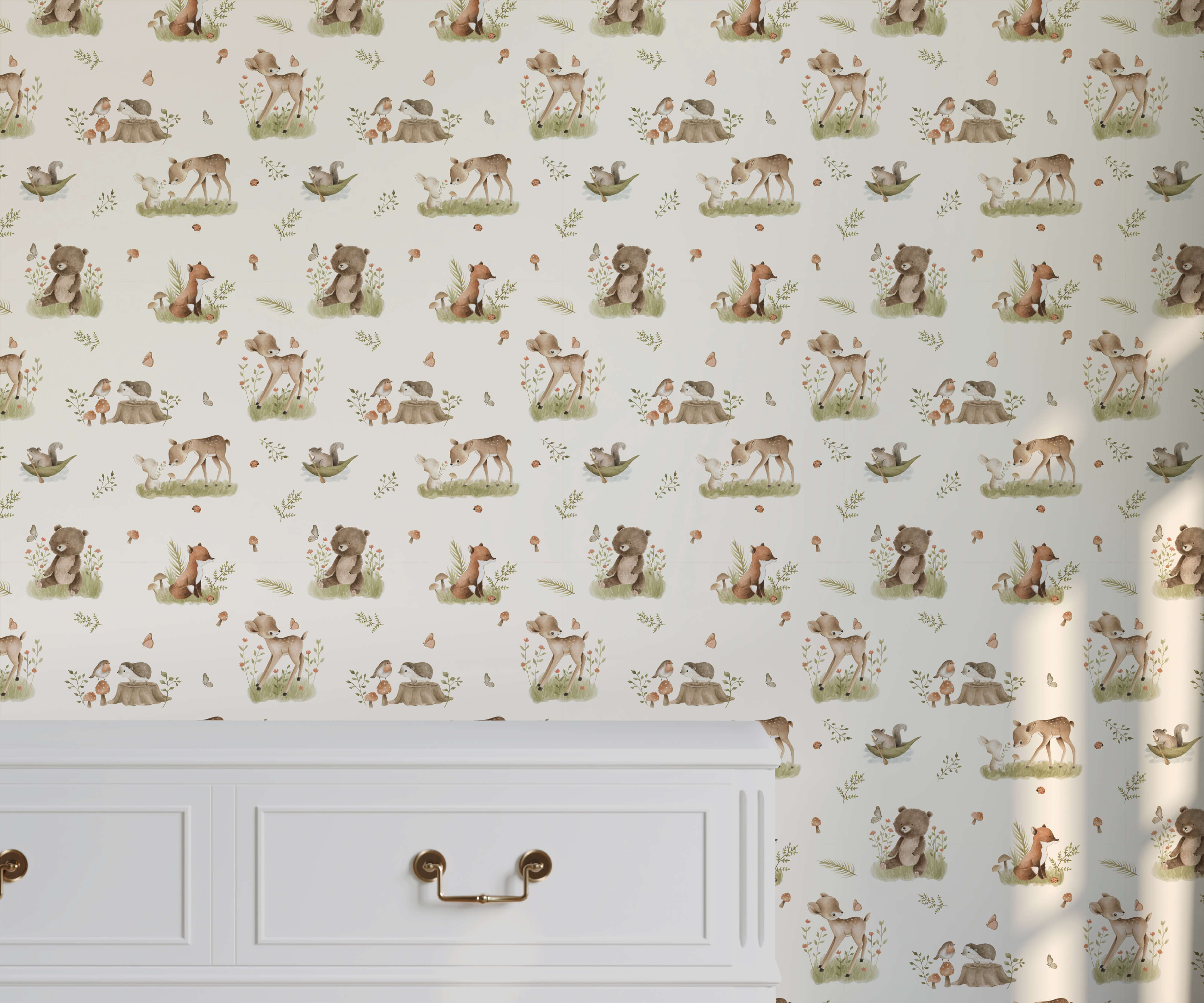 Children's Woodland Animal Wallpaper – Bobbi Beck