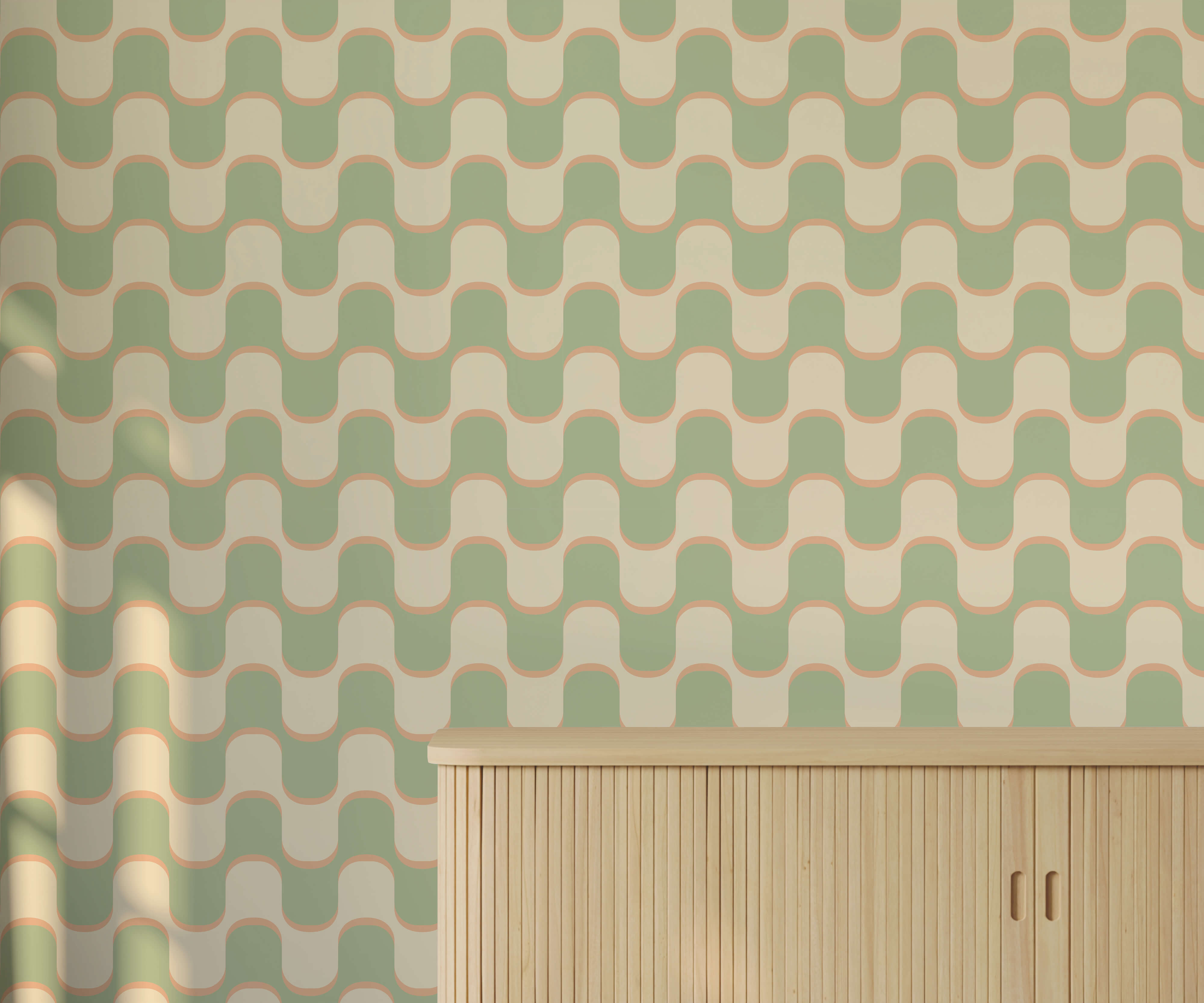 Retro Squiggle Pattern Wallpaper – Bobbi Beck
