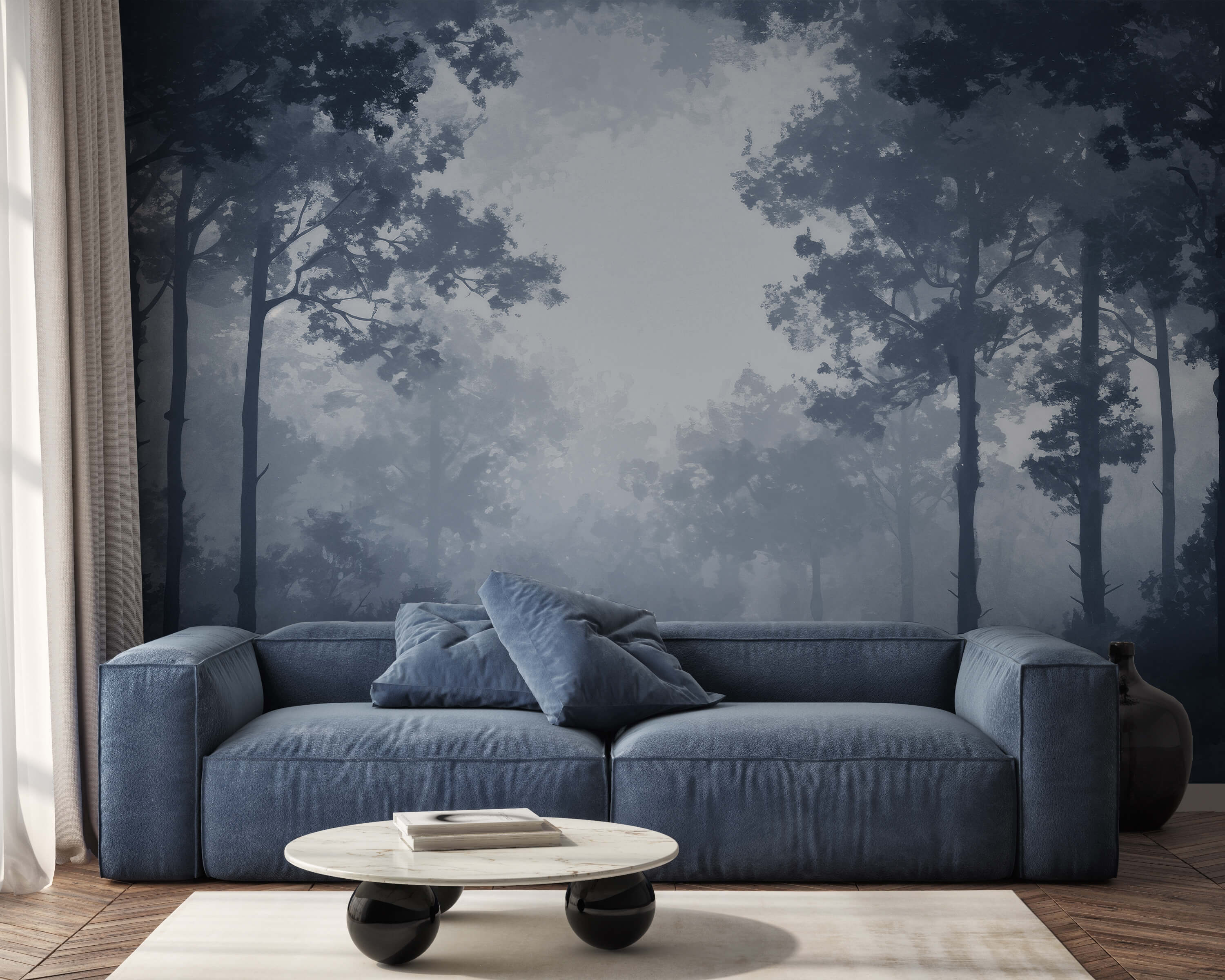 Forest Silhouette Wallpaper Mural – Bobbi Beck