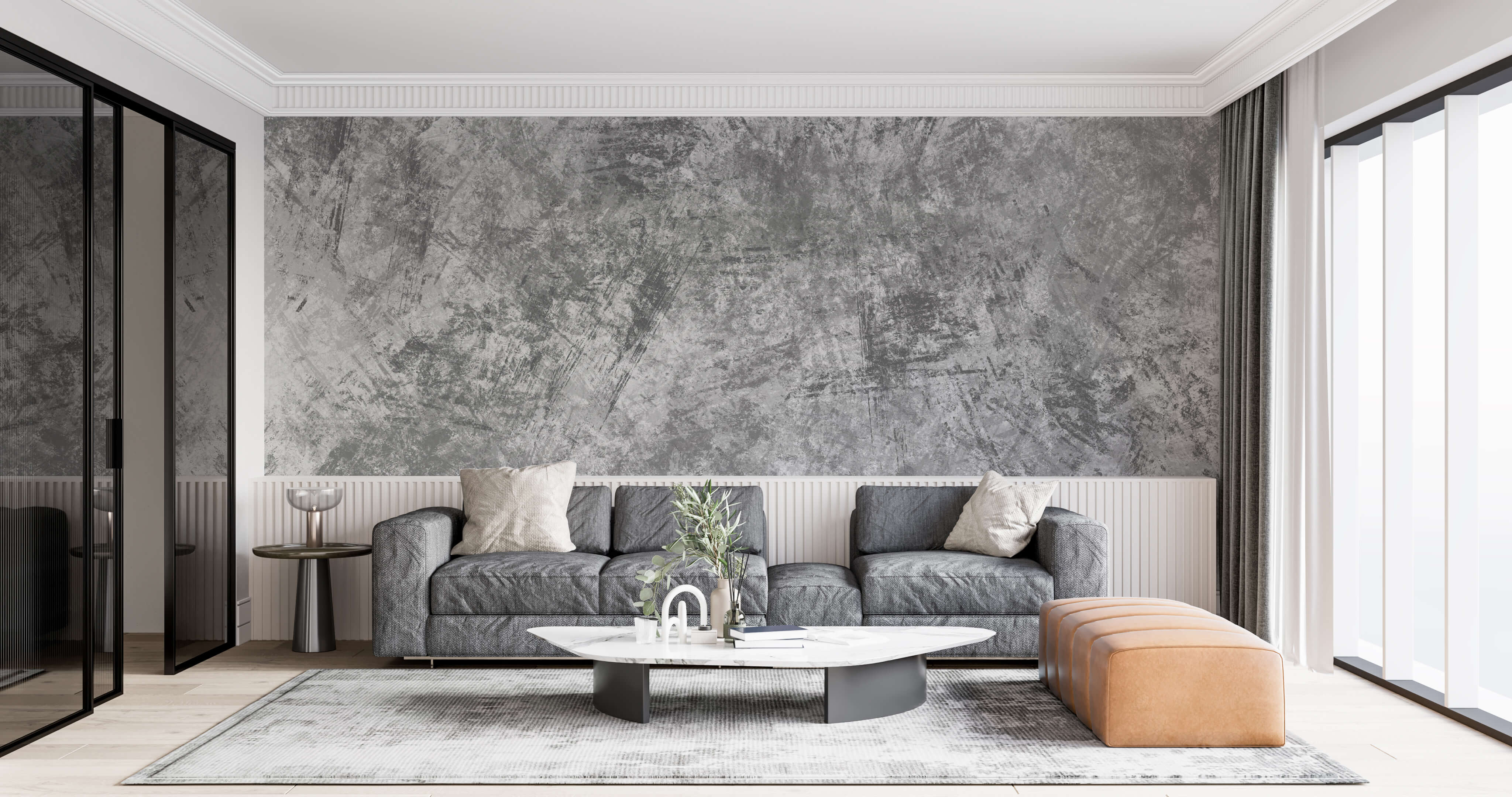 rough grey grunge stone effect wallpaper – Bobbi Beck