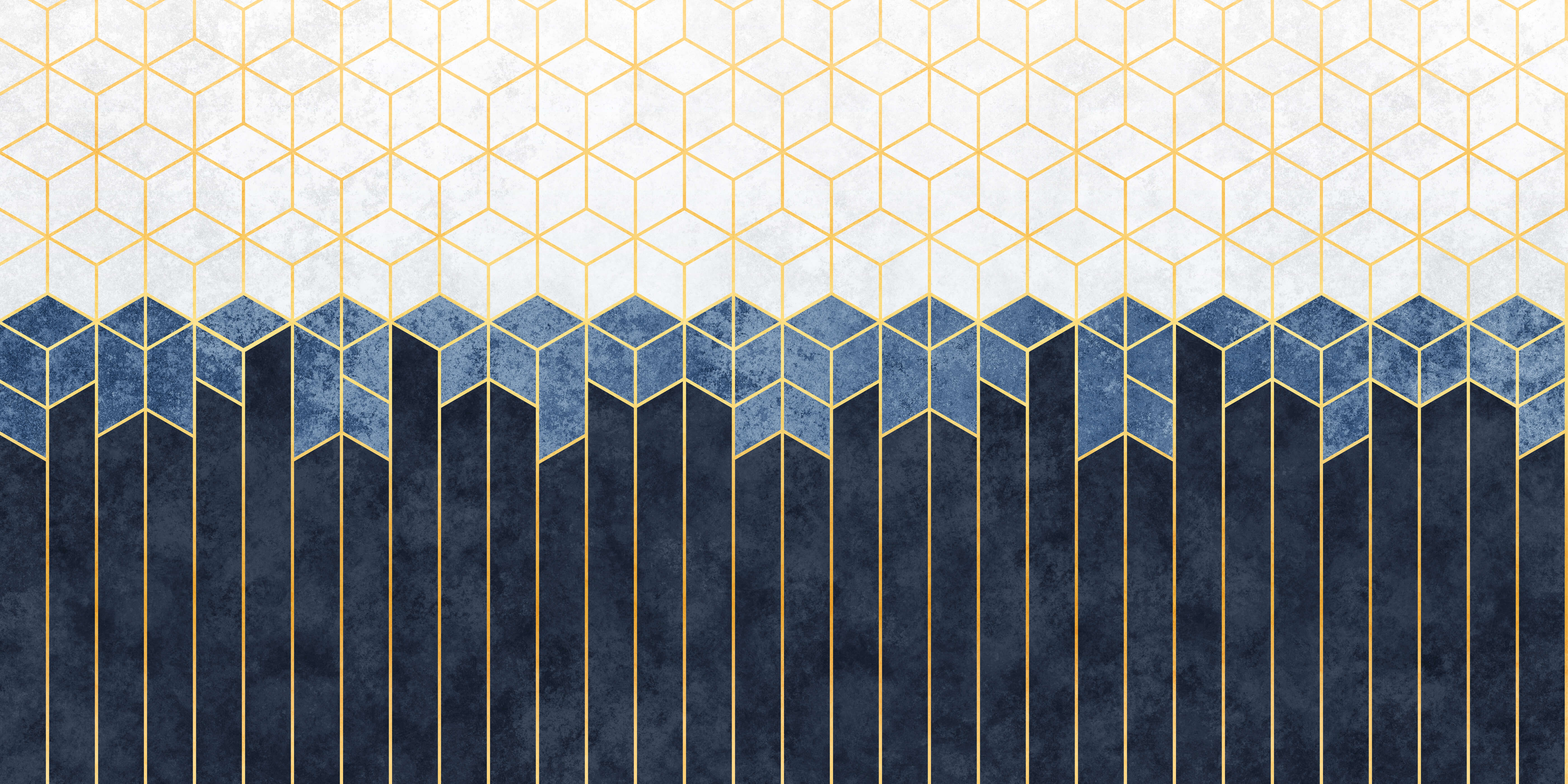 Hexagon Pattern Ombre Mural – Bobbi Beck