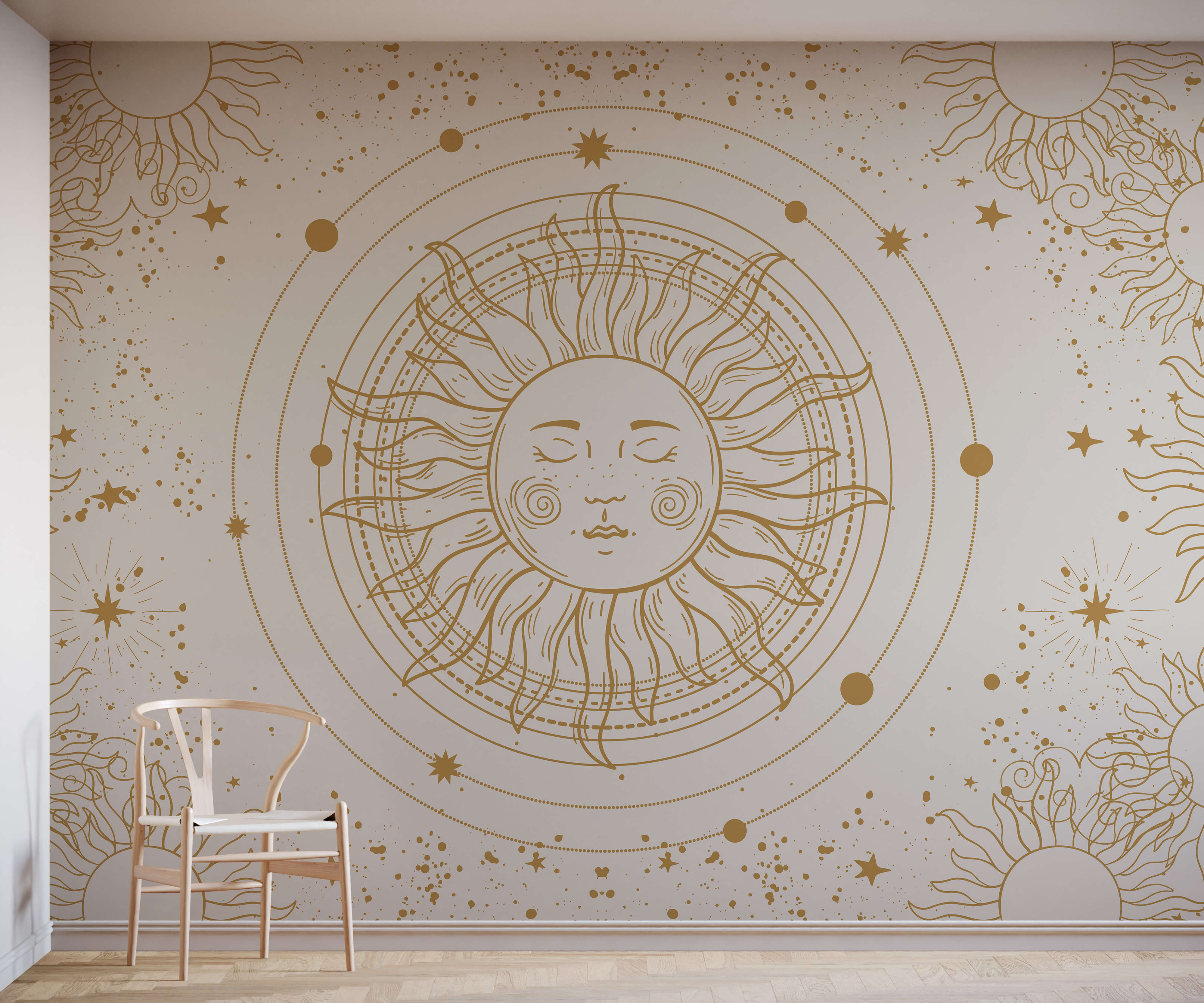 Boho Sun Wallpaper Mural – Bobbi Beck