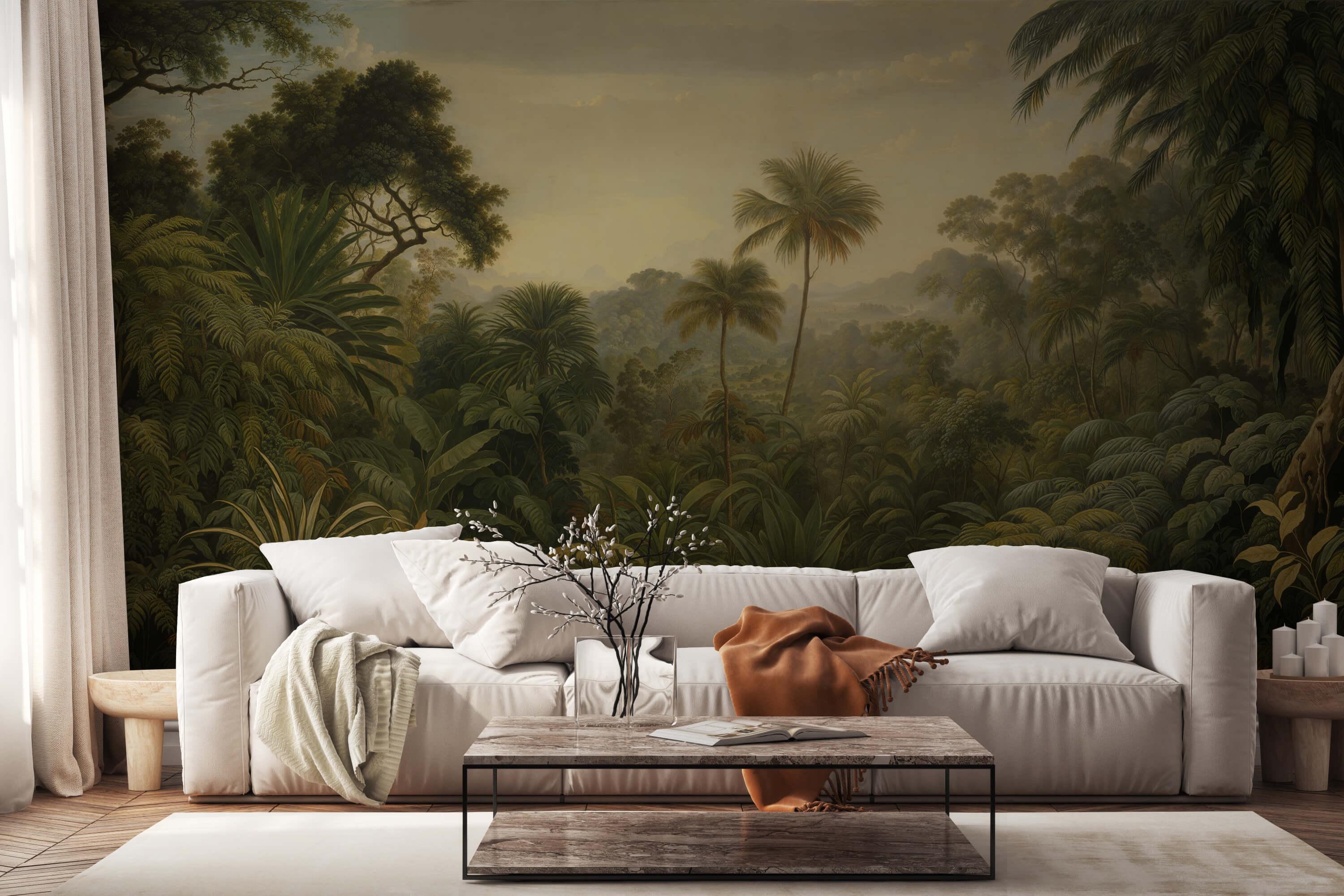 Papier peint mural panoramique de la jungle – Bobbi Beck