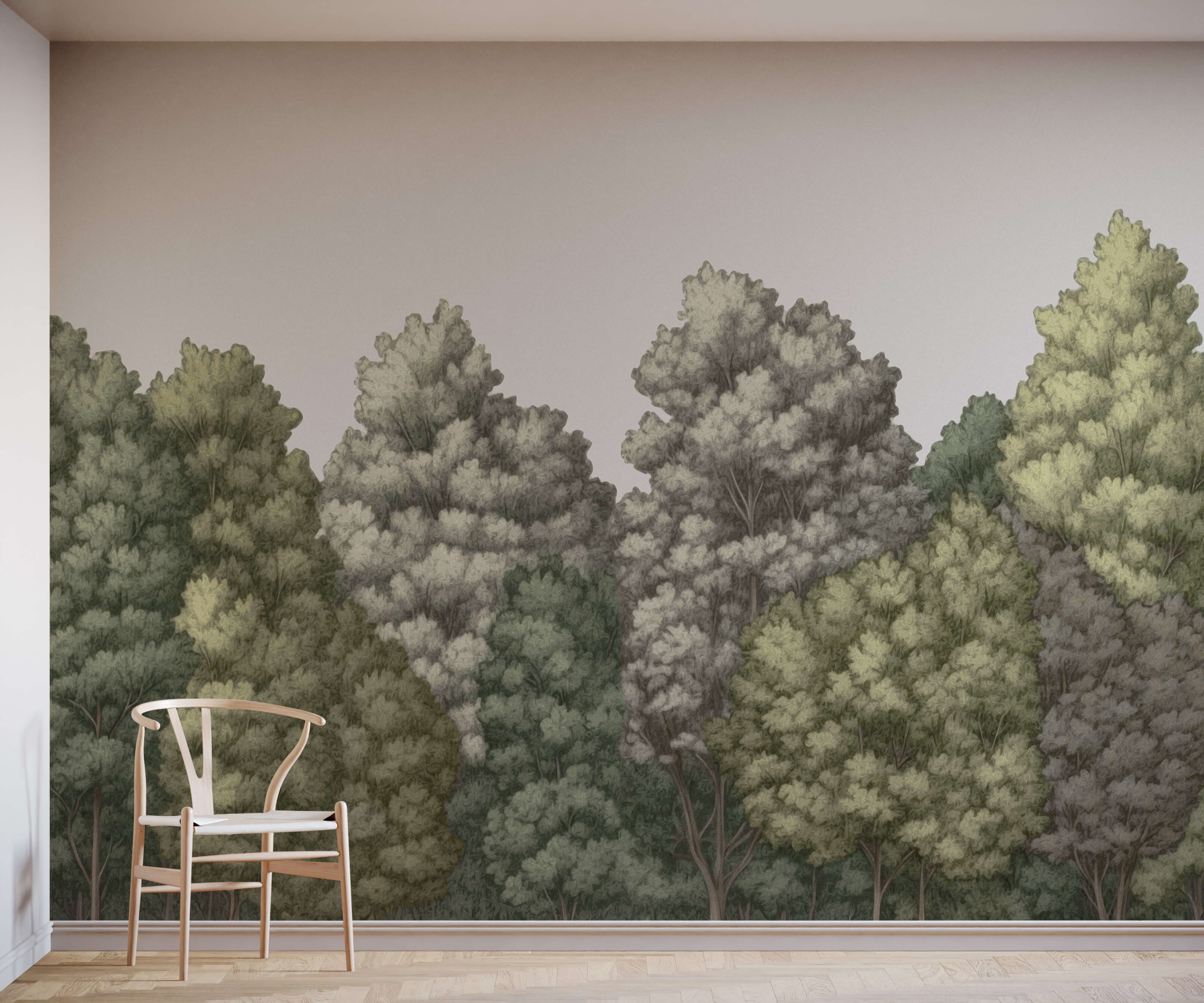 Painted Forest Wallpaper Mural – Bobbi Beck