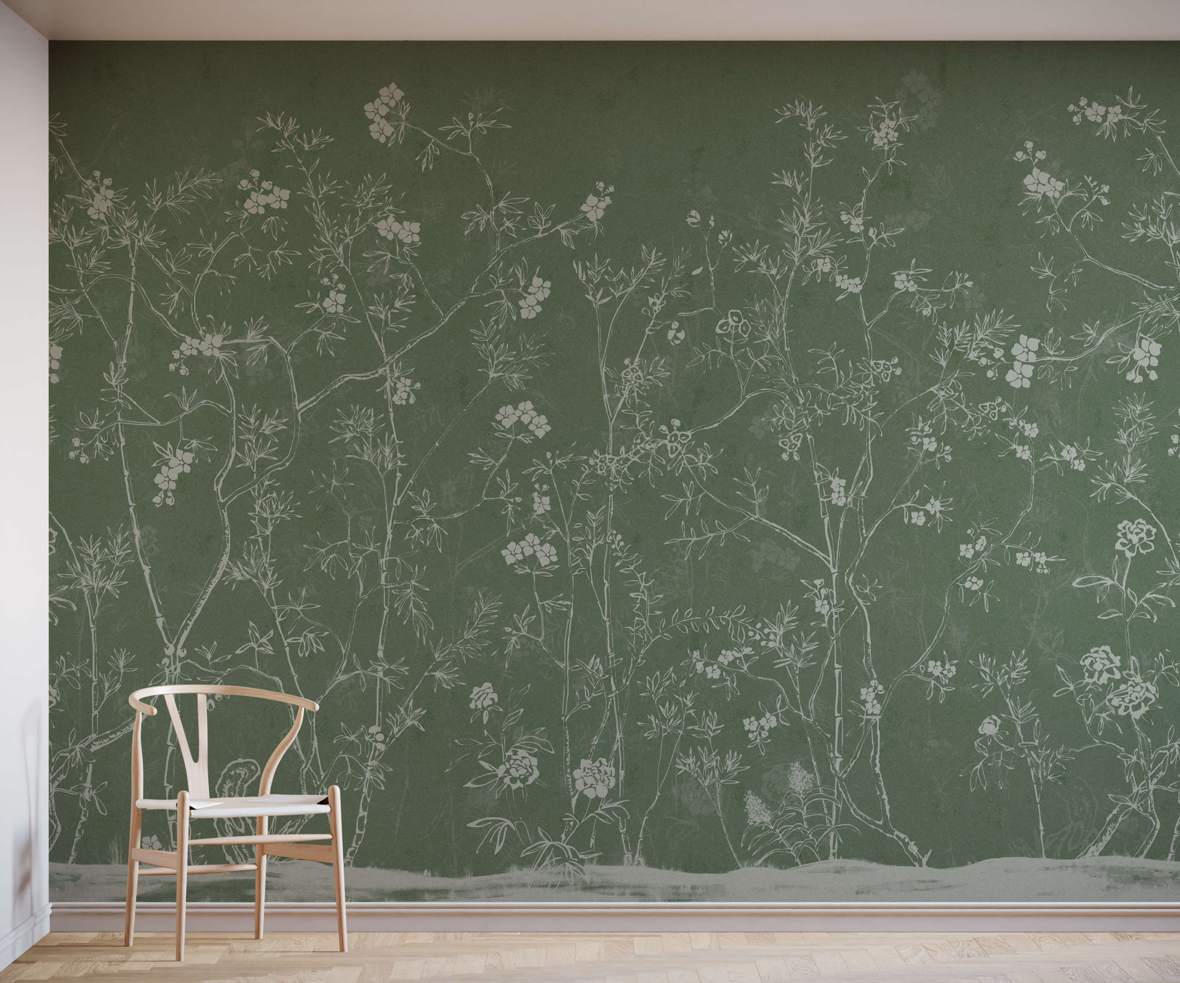 Floral Chinoiserie Wallpaper Mural – Bobbi Beck